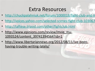 Fight Club Marxism (political critical approach) | PPT | Free Download