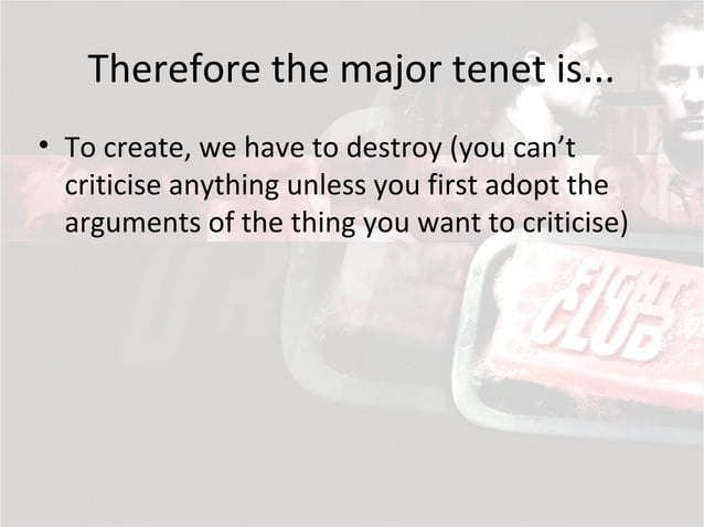 Fight Club Marxism (political critical approach) | PPT
