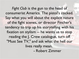Fight Club Marxism (political critical approach) | PPT