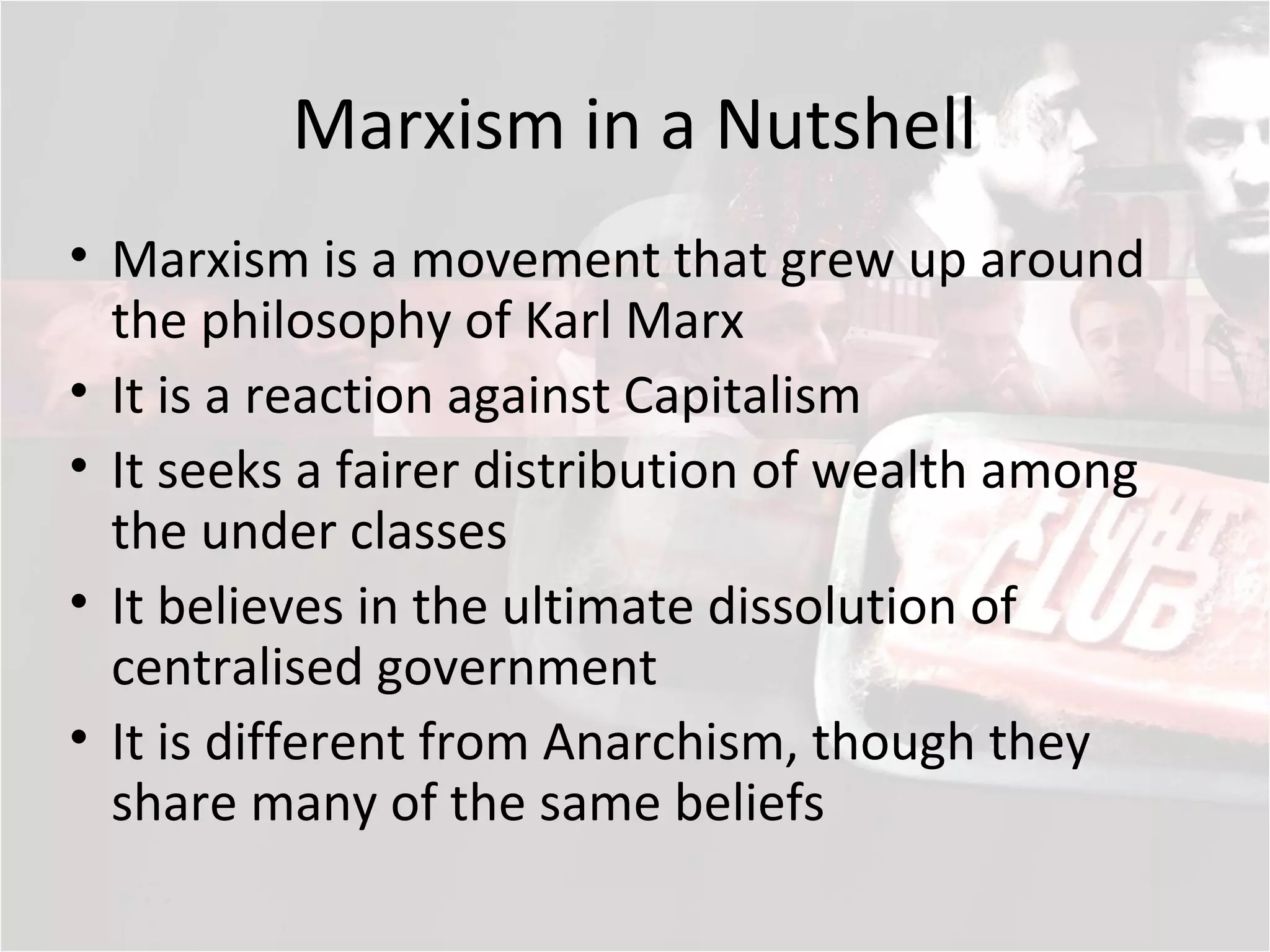 Fight Club and Marxism | PPT