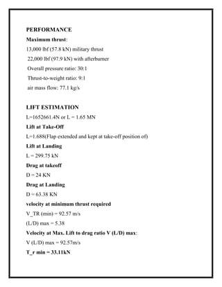Fighter jet design and performance calculations by using the case ...