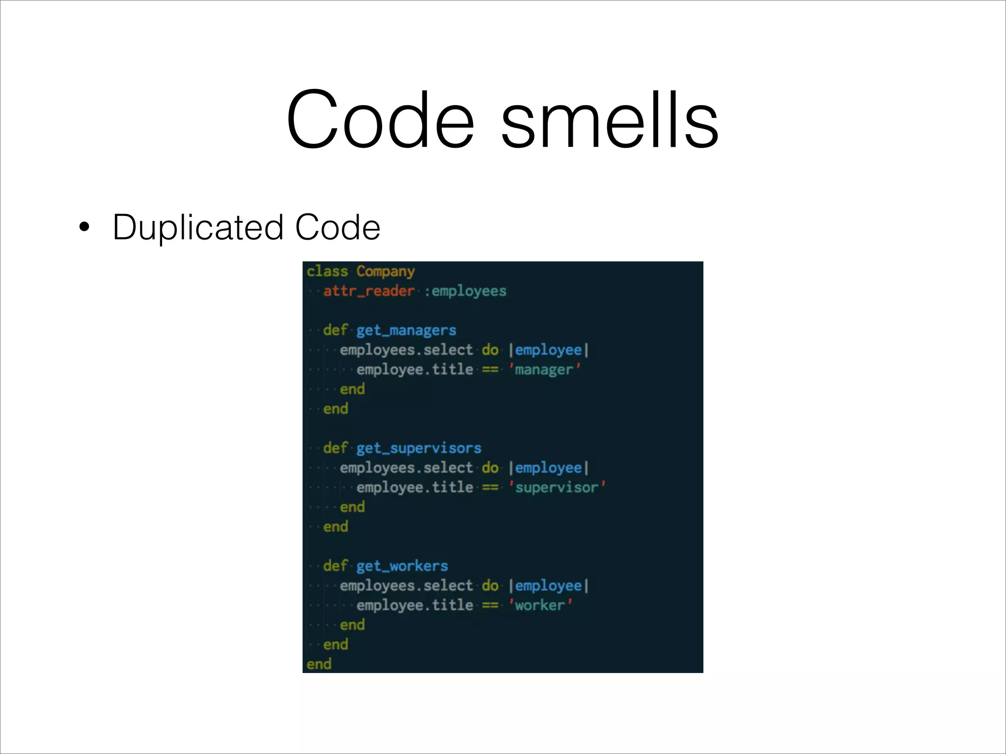 Fighting code smells | PDF