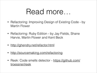 Fighting code smells | PDF