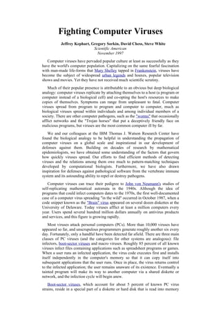 Fighting computer viruses | PDF