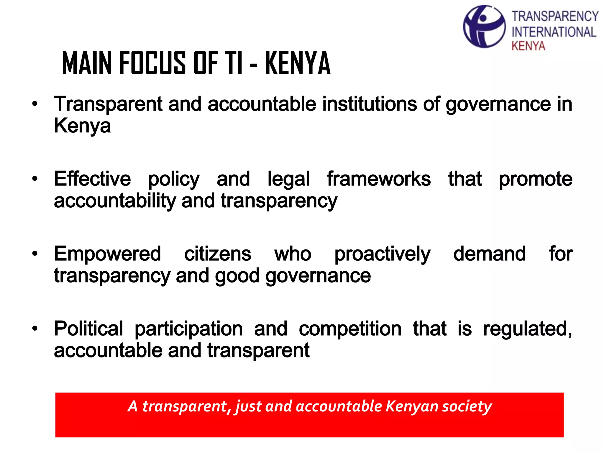 Fighting corruption ti kenya | PPTX