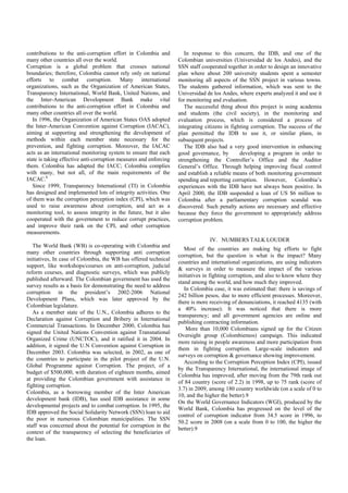 Fighting corruption lessons learned from colombia | PDF | Debated ...
