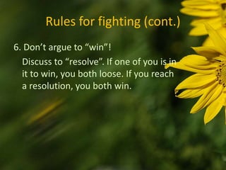 Fighting Fair In Marriage | PPTX