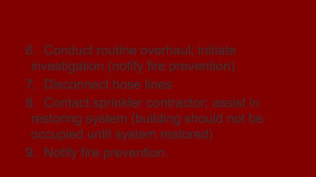 Fighting Fires in Sprinklered Buildings | PPTX