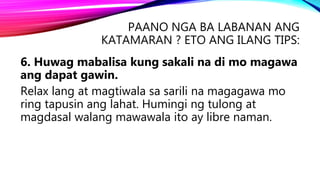 Fight stress... tagalog | PPTX