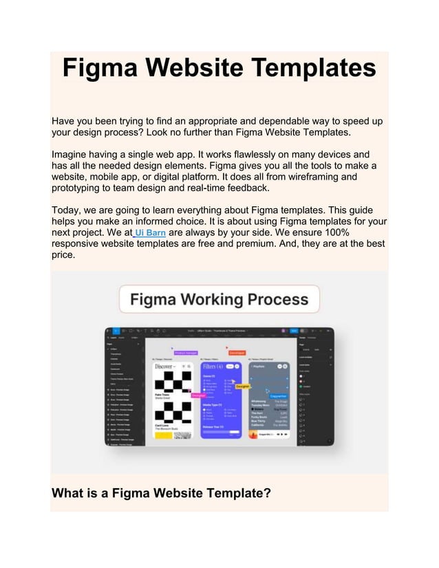 Free Figma Website Templates from uibarn | PDF