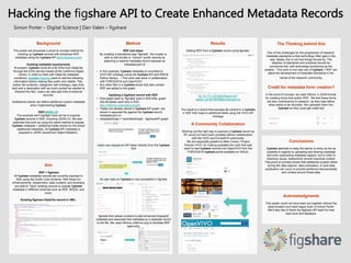 RDAP 16 Poster: Hacking the figshare API to Create Enhanced Metadata Records | PPT
