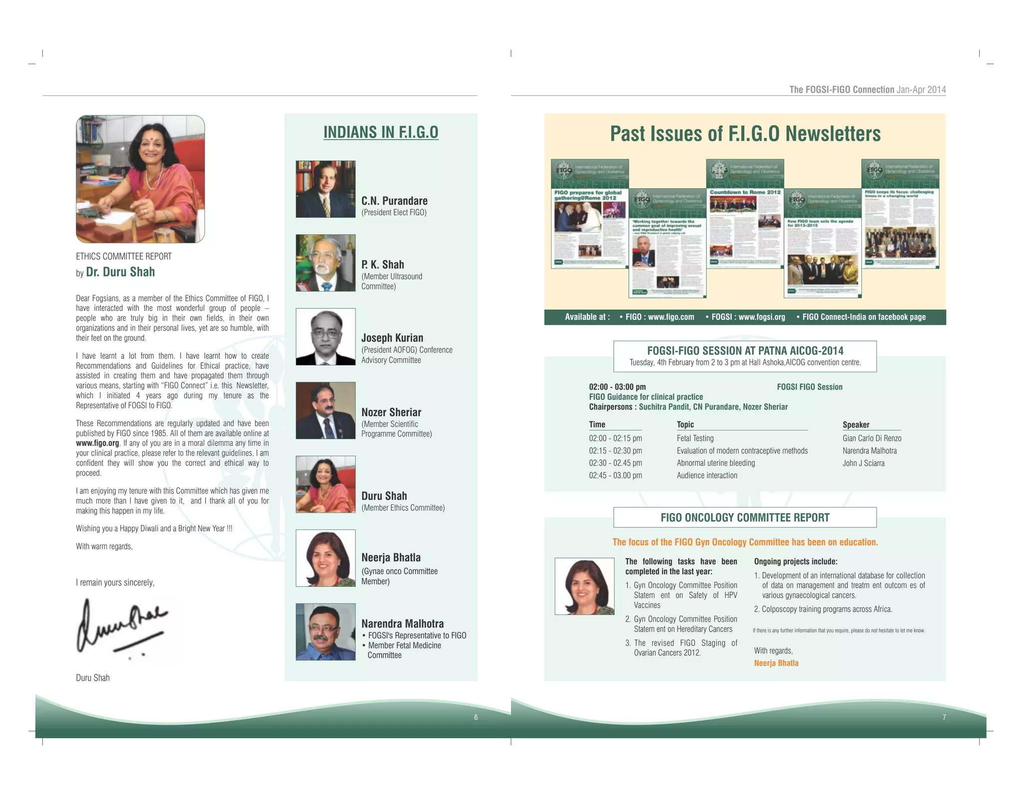 FOGSI-FIGO CONNECTION ; news letter is out | PDF