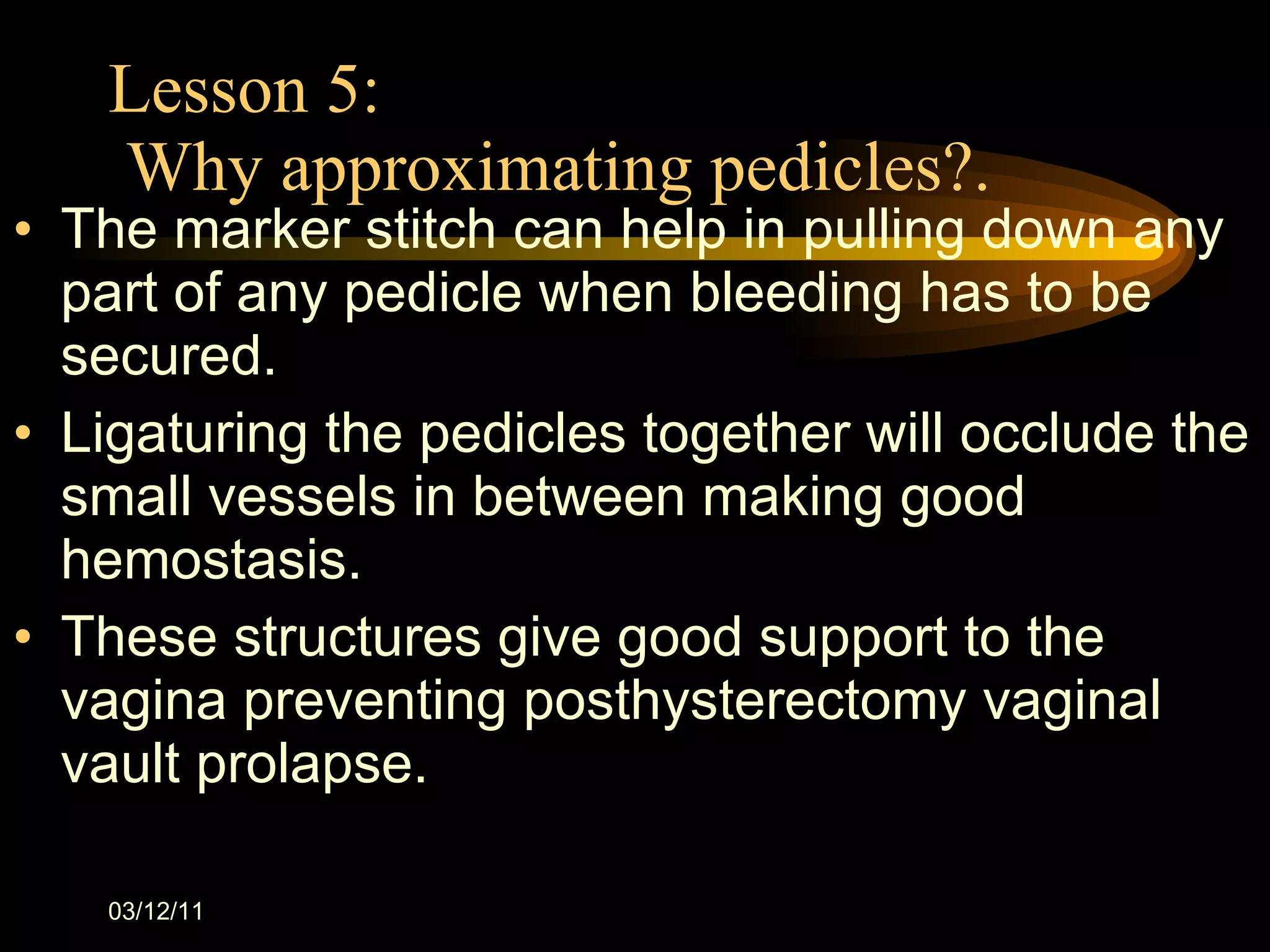 Vaginal Hysterectomy: Safe Technique | PPT