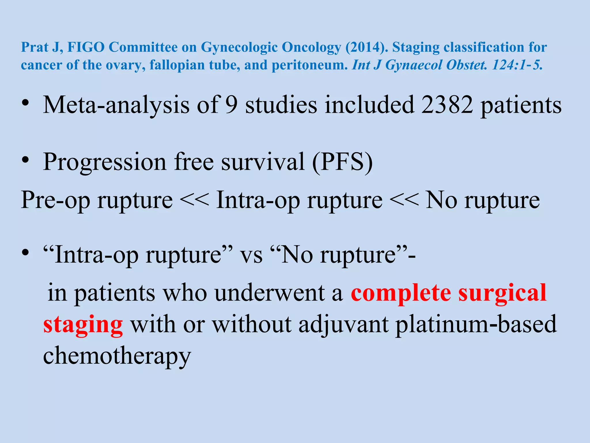 FIGO 2014 Staging of Cancer Ovary | PPT