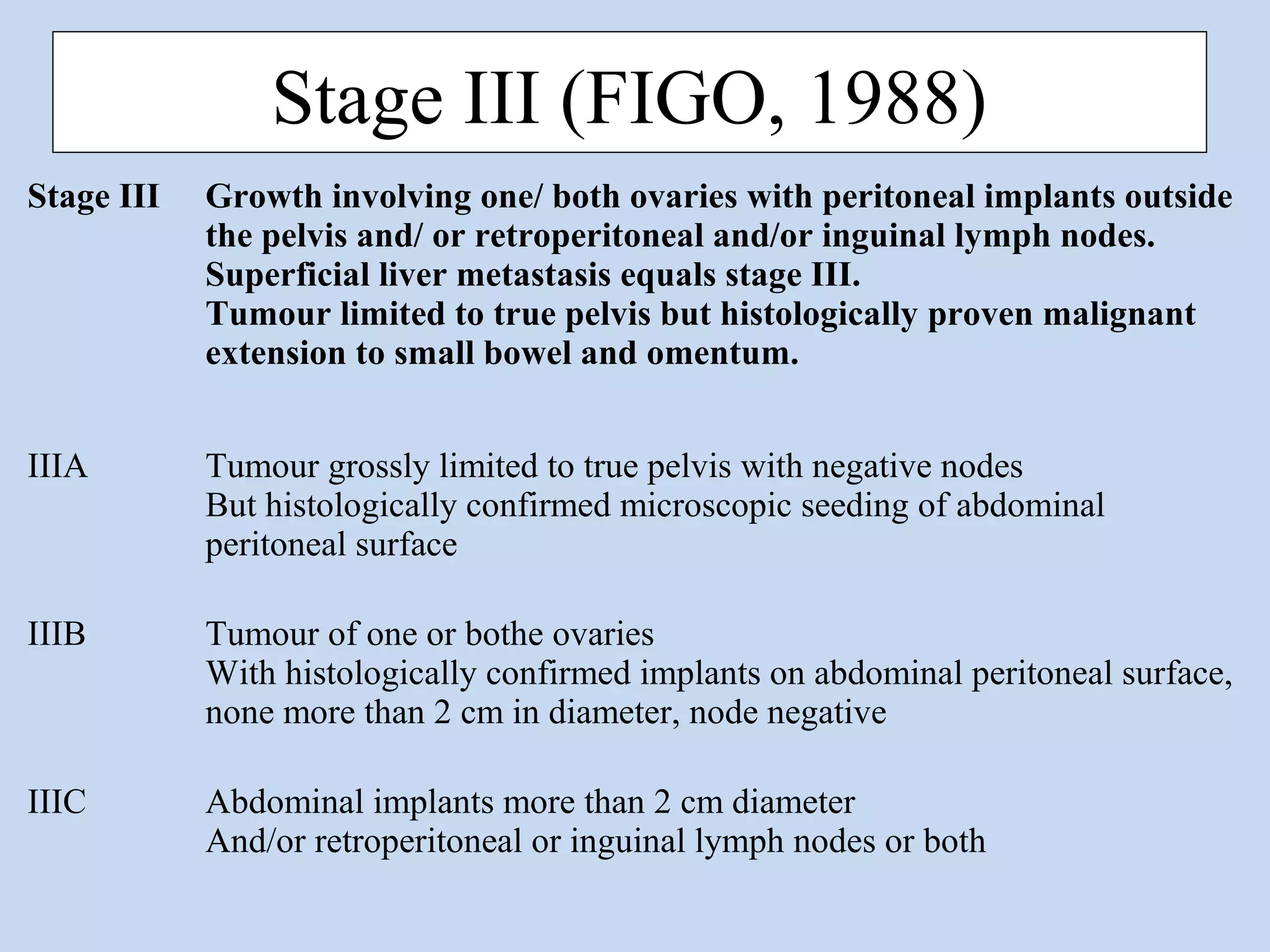FIGO 2014 Staging of Cancer Ovary | PPT