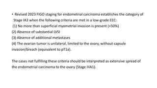 FIGO staging of endometrial cancer: 2023 | PDF