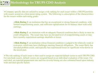 FIG Partners sample TRUPS CDO analysis | PDF | Stocks and Bonds | Personal Investing