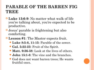 The Parable of the Barren Fig Tree | PPT