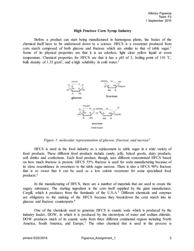 High Fructose Corn Syrup (HFCS) Process Plant Project | DOCX | Homework ...