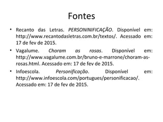 Personificação (figura de linguagem) | PPT
