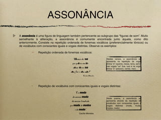 Figuras de linguagem (aliteração, assonância e pleonasmo) powerpoint | PPT