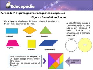 Figuras geométricas planas e espaciais Matemática | PPT