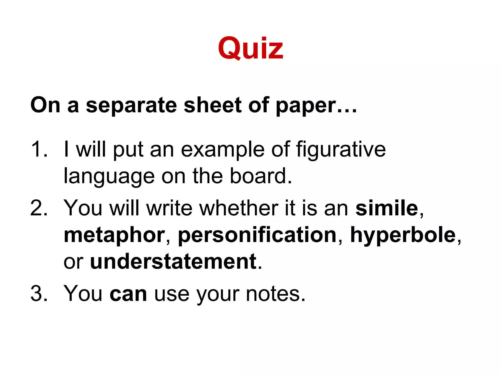 Figurative language-lesson | PPT