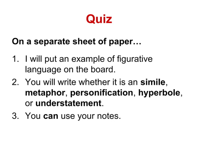 Figurative language-lesson | PPT