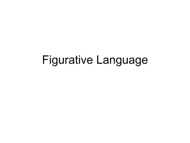 Figurative language | PPT