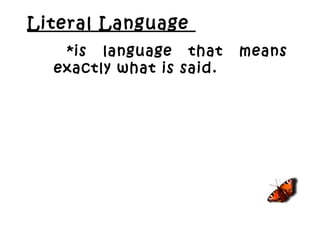 Literal Language Definition