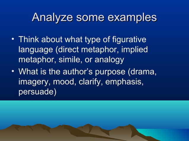 Why authors use figurative language in non-fiction | PPT