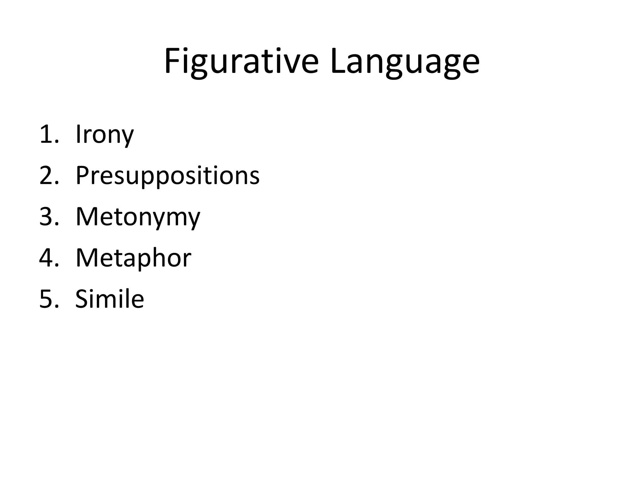 Figurative language | PPTX