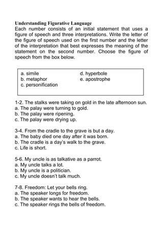 Figurative Language Poems Freedom