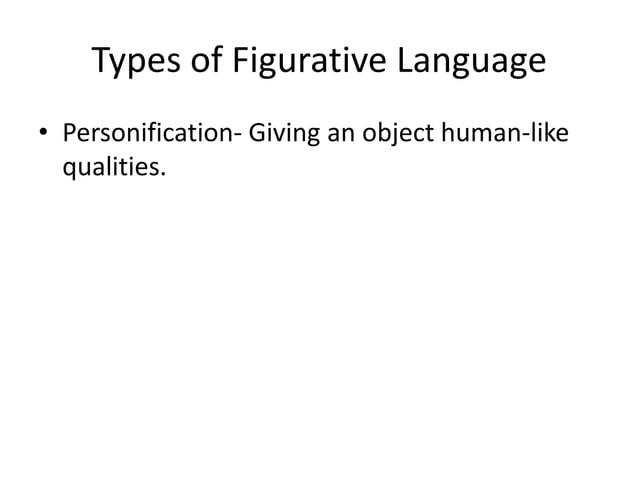 Figurative language simile, metaphor, personification, hyperbole | PPTX