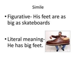Figurative language simile, metaphor, personification, hyperbole | PPTX