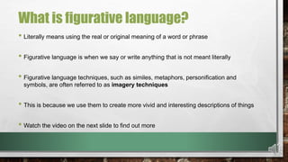 Figurative language interactive study guide | PPTX