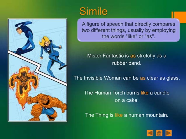 Figurative language non-linear power point | PPT
