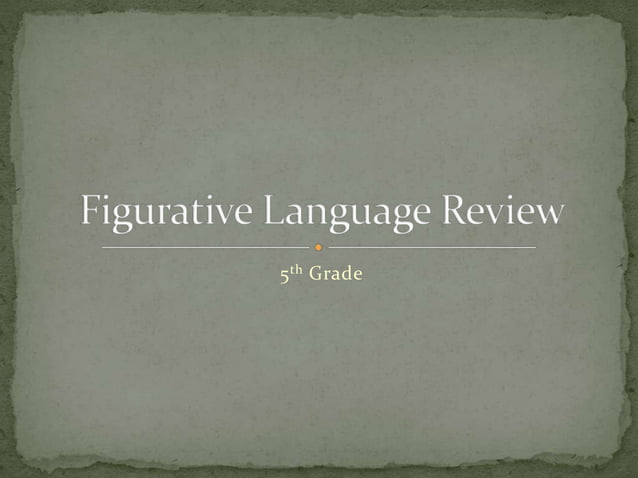 Figurative language review | PPT