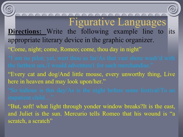 Figurative Language_Romeo and Julie https://www.slideshare.net/upload ...
