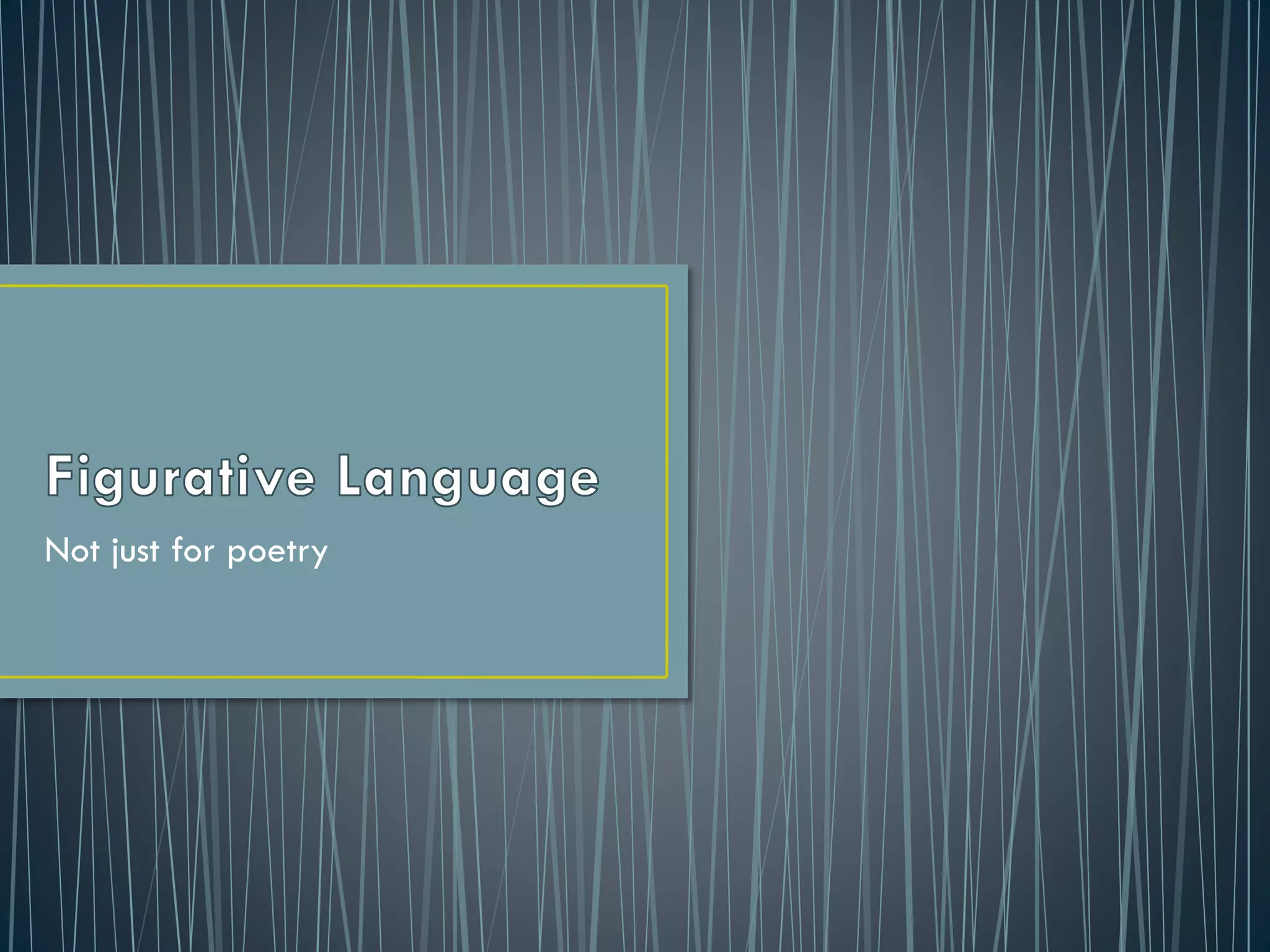 Figurative Language (Poetic Devices for Senior Students) | PPTX ...