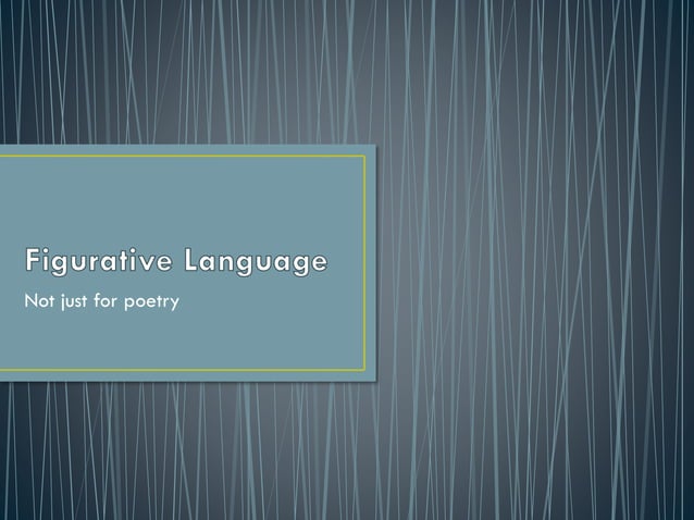 Figurative Language (Poetic Devices for Senior Students) | PPTX ...