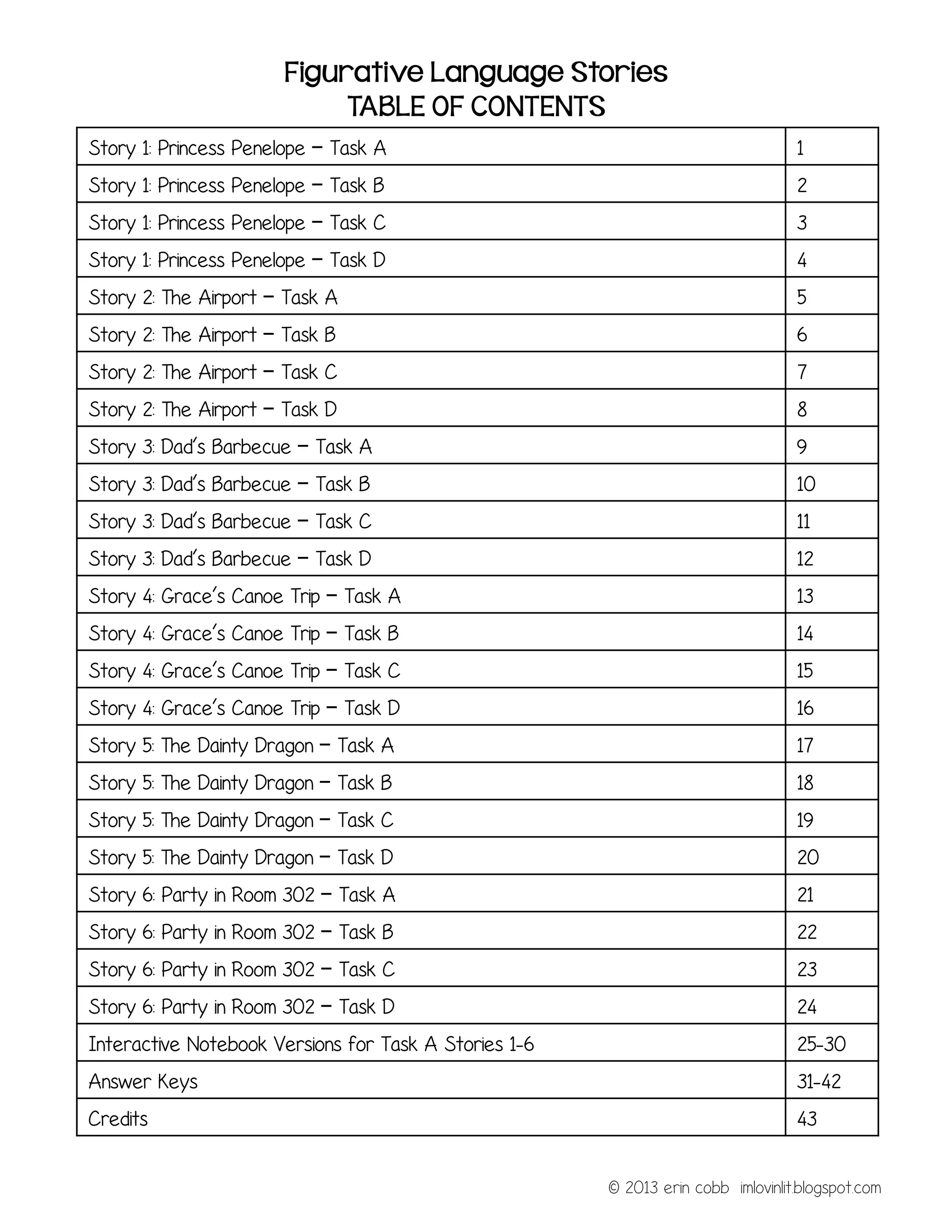 Figurative languagestoriesforclosereadingfree completeweek1-1 | PDF
