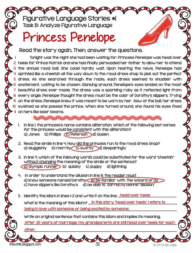 Figurative languagestoriesforclosereadingfree completeweek1-1 | PDF ...