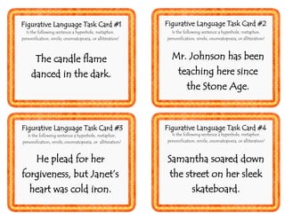 Figurative languagetaskcards 1 | PPT