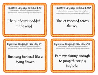 Figurative languagetaskcards 1 | PPT