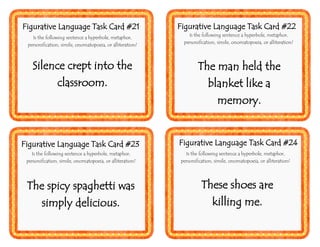 Figurative languagetaskcards 1 | PDF