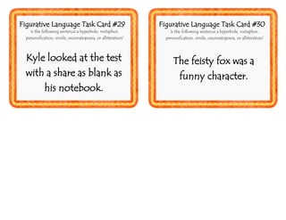 Figurative languagetaskcards 1 | PPT