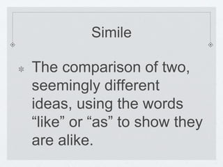 Figurative Language Terms | PPTX