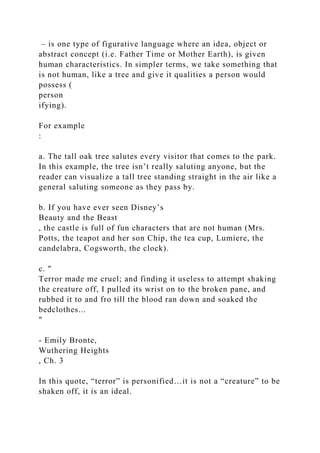 FIGURATIVE LANGUAGEUnit 6 Lesson 1ObjectivesExplain | PDF