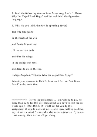 FIGURATIVE LANGUAGEUnit 6 Lesson 1ObjectivesExplain | PDF
